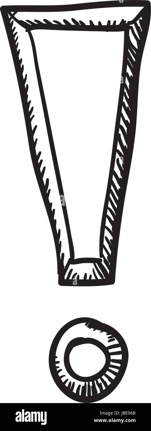 Exclamation doodle sign Stock Vector Image & Art - Alamy