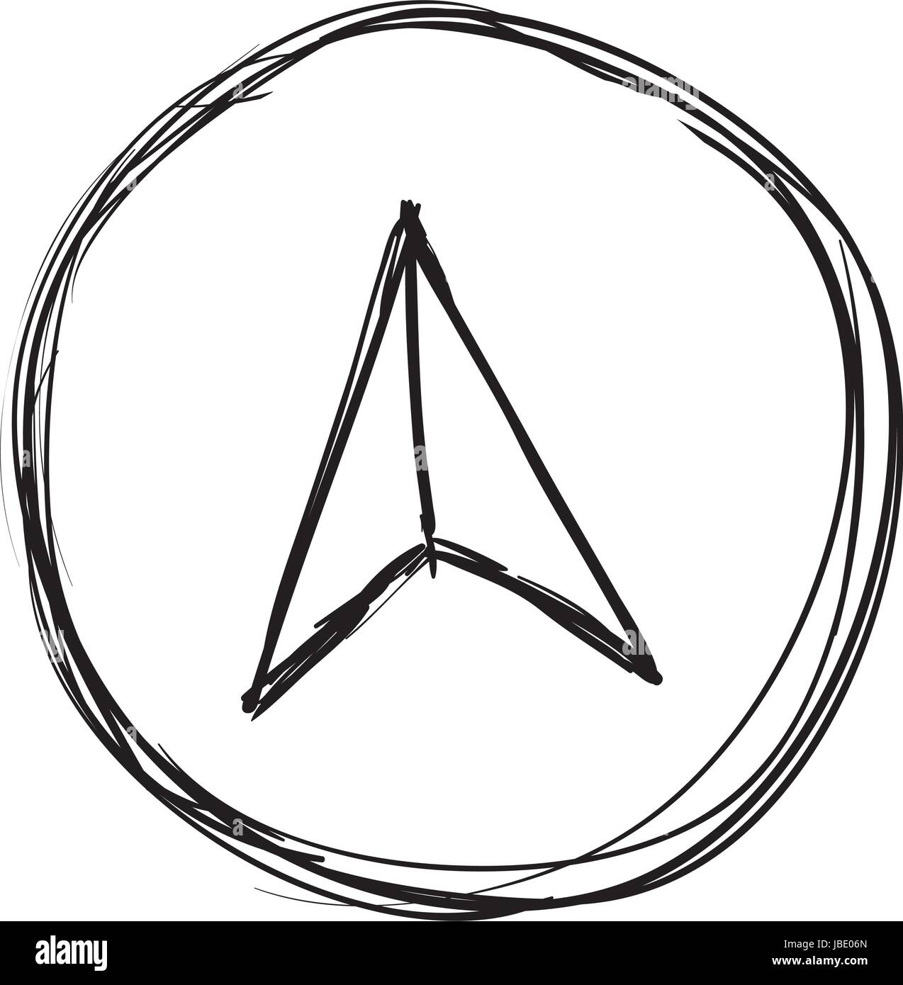 Location arrow doodle Stock Vector Image & Art - Alamy