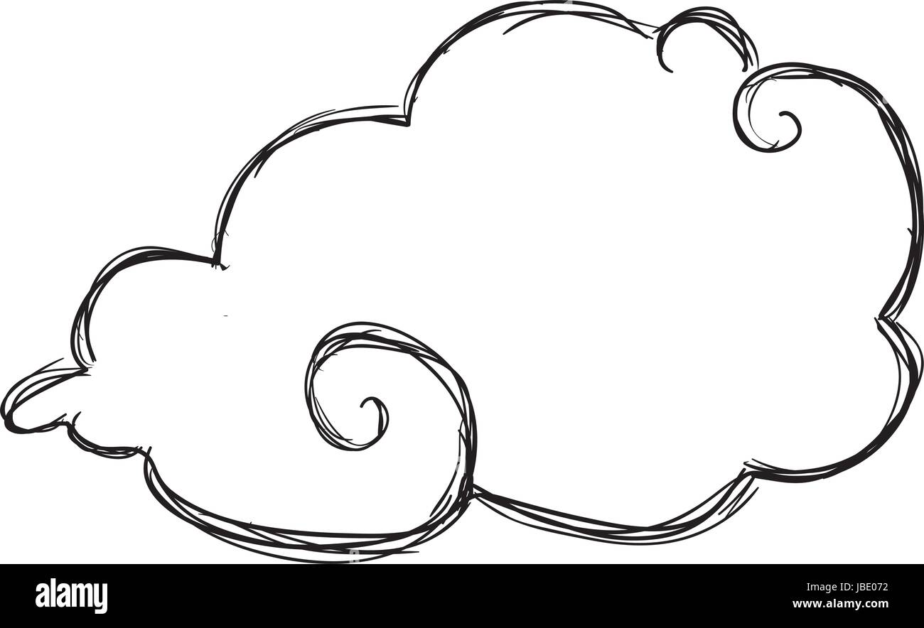 Cloud doodle draw Stock Vector Image & Art - Alamy