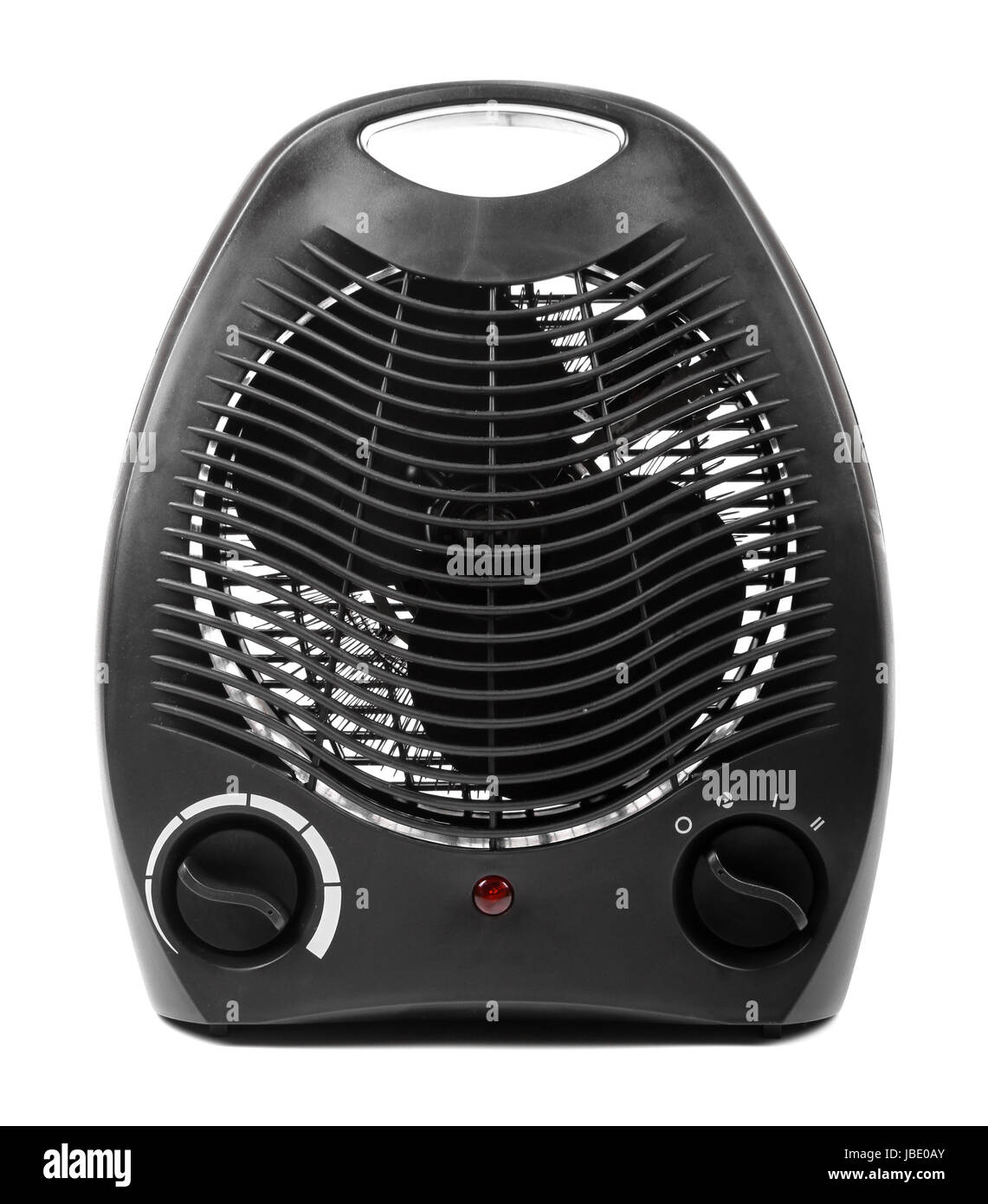 black electric heater isolated on white background Stock Photo - Alamy