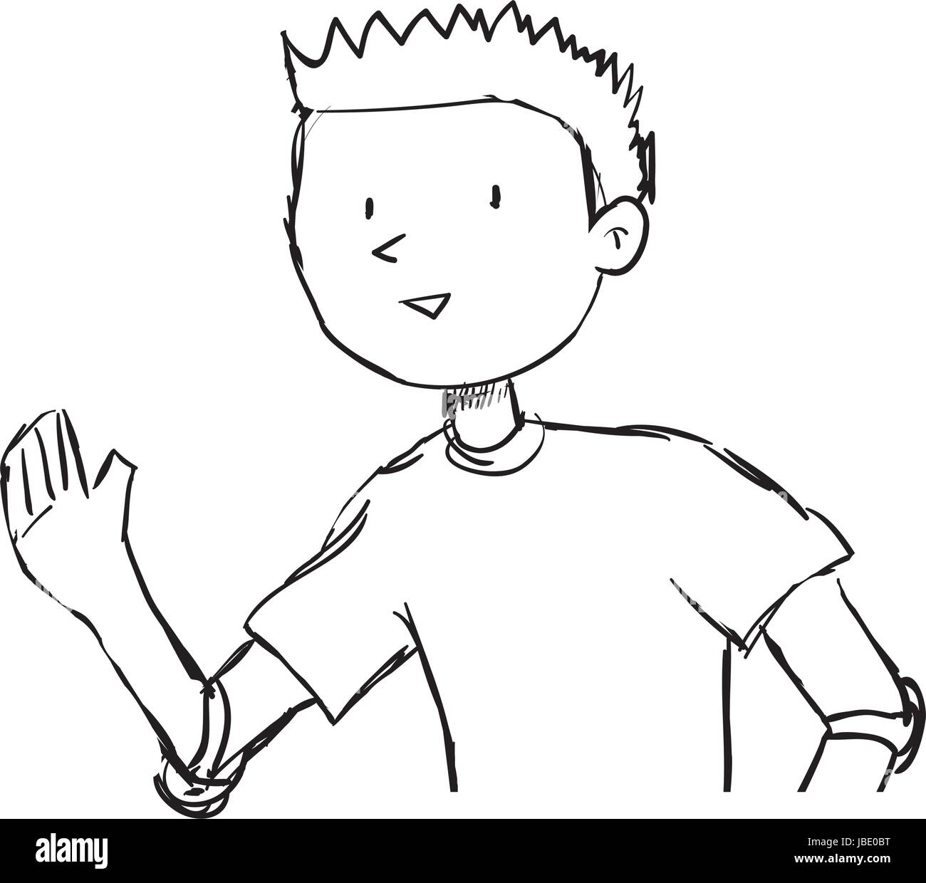 Boy doodle draw Stock Vector Image & Art - Alamy