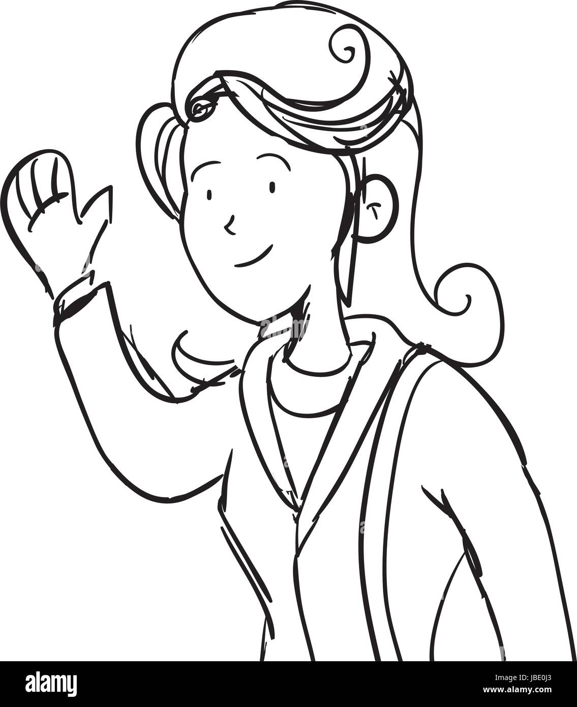 Executive woman cartoon draw Stock Vector Image & Art - Alamy