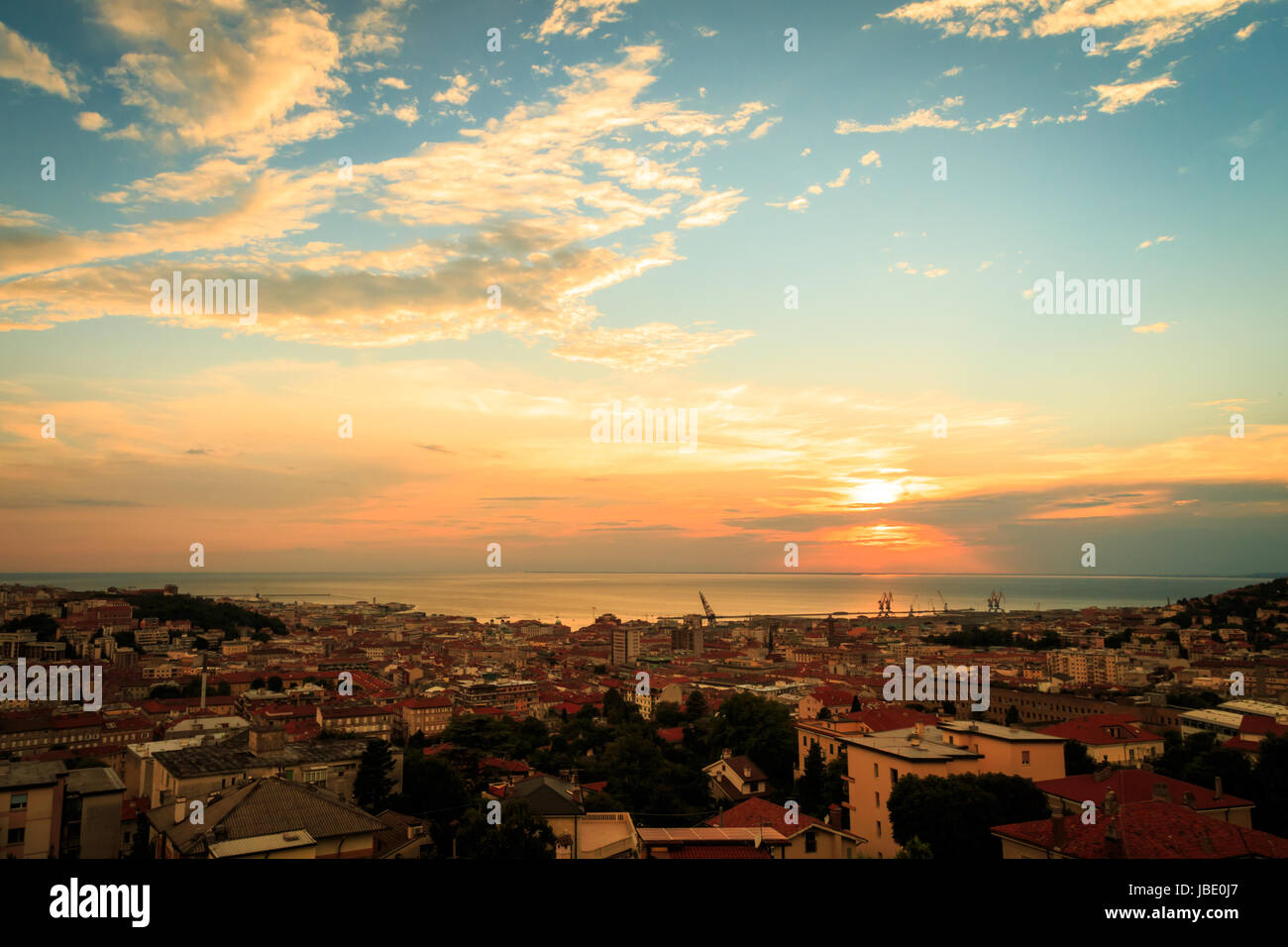 The city of Trieste in a summer evening Stock Photo - Alamy