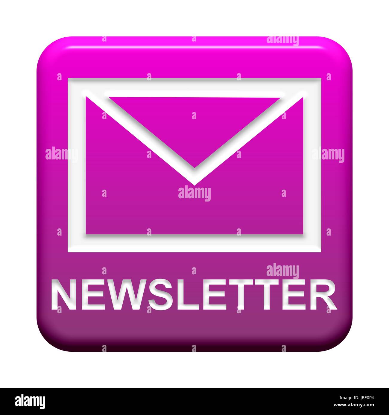 Pink button: Newsletter Stock Photo - Alamy