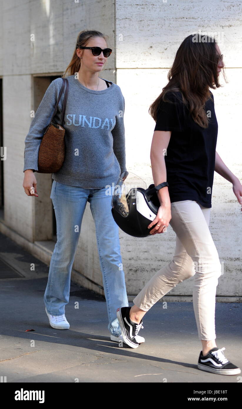 Beatrice Borromeo shopping with a friend in Milan Featuring: Beatrice ...