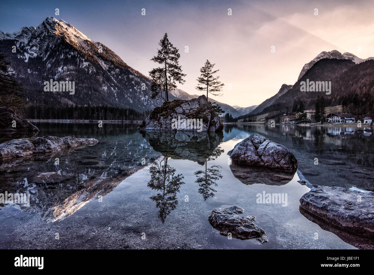 lake hintersee in Ramsau berchtesgaden Stock Photo - Alamy