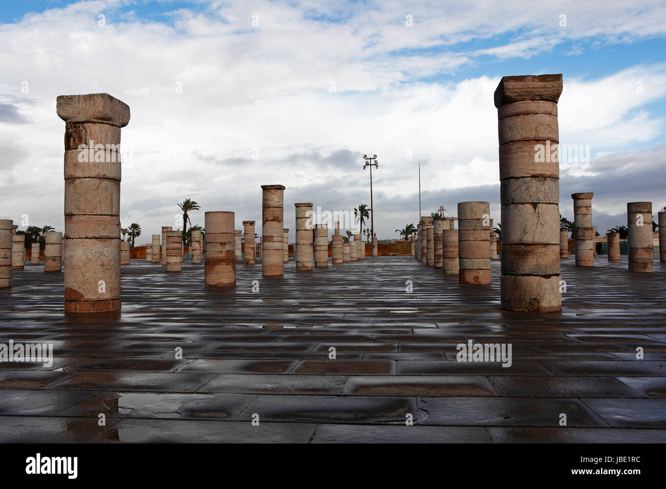 Pillar of the mausoleum of Mohammed V. in Rabat Stock Photo - Alamy