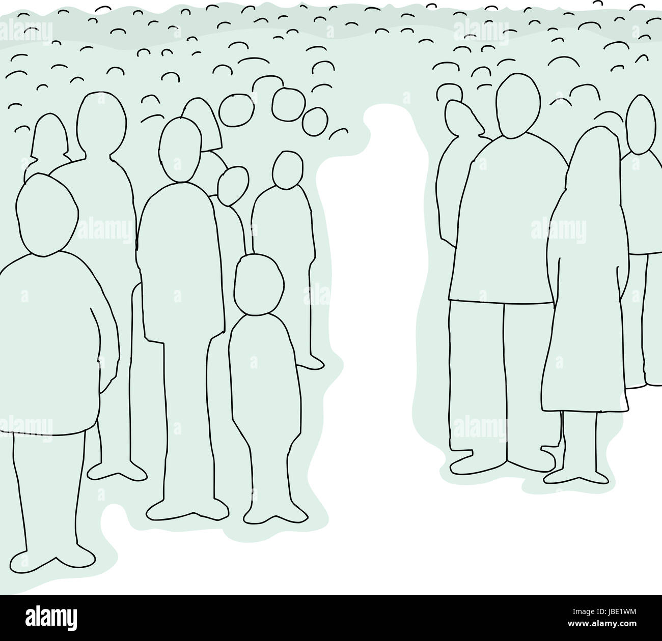 Cartoon background of abstract people standing Stock Photo - Alamy