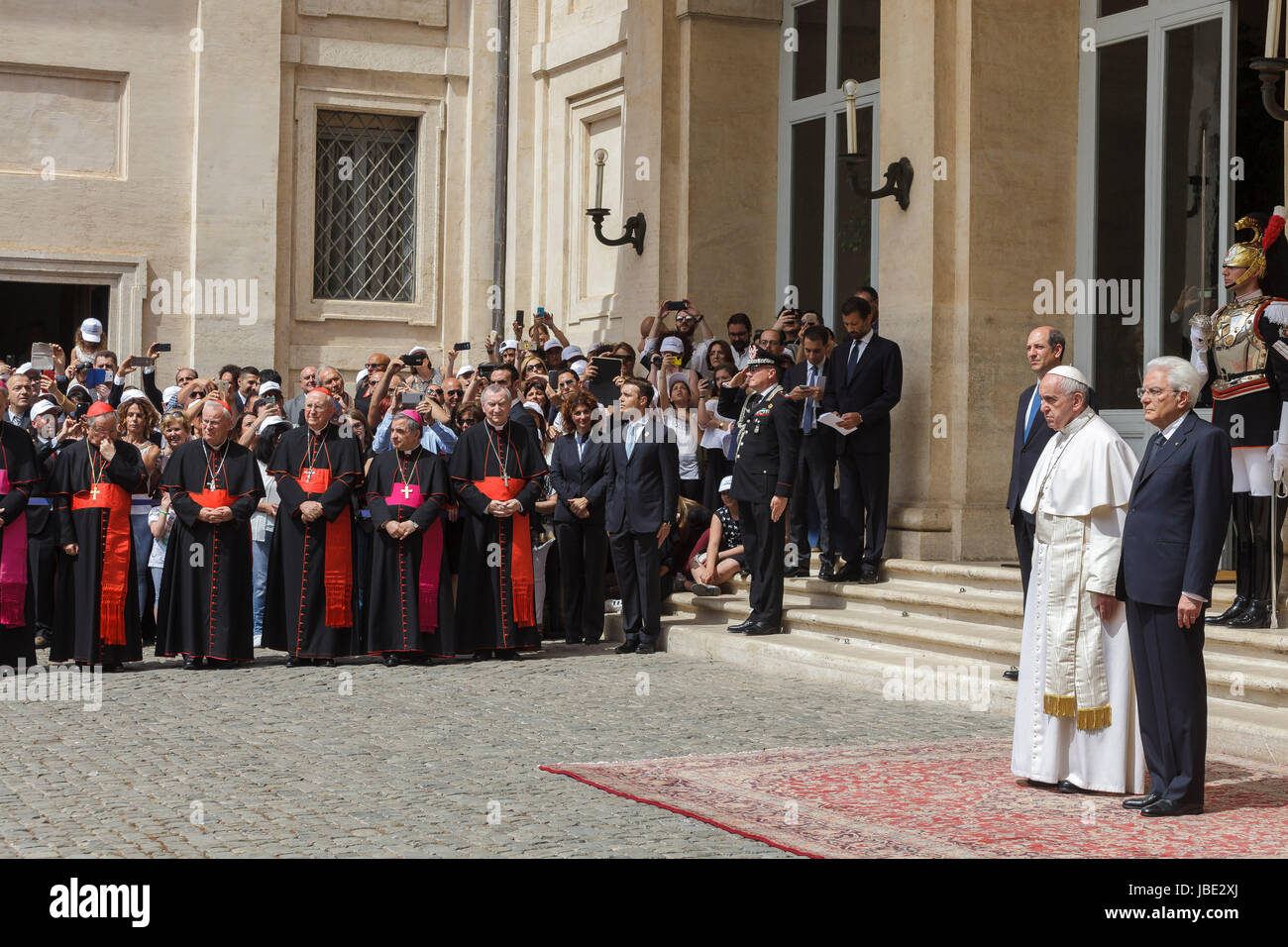 Rome, Italy. 10th June, 2017. Pope Francis makes a visit to the ...