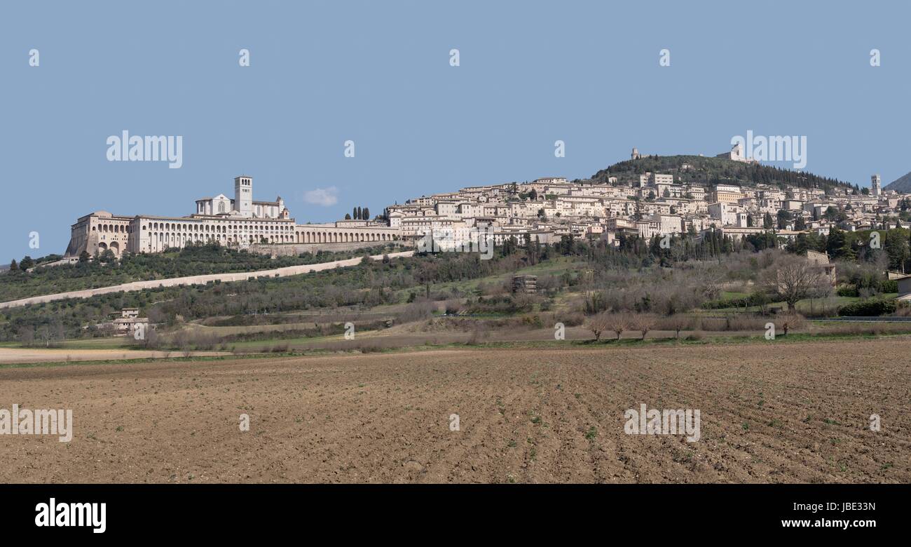 Panorama of Assisi, Italy, Umbria region Stock Photo - Alamy
