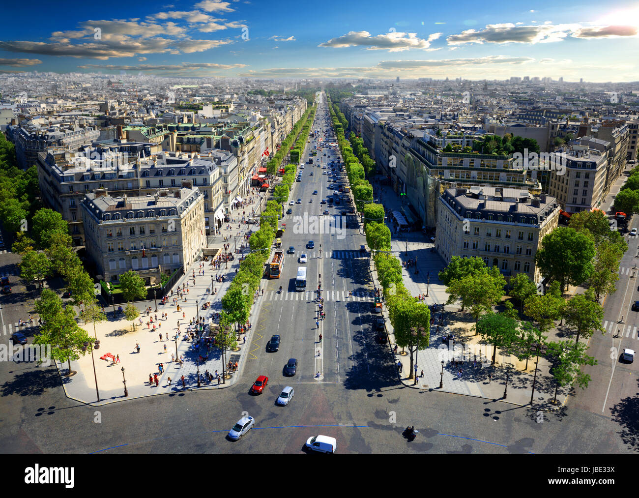 Paris champs elysees spring hi-res stock photography and images - Alamy