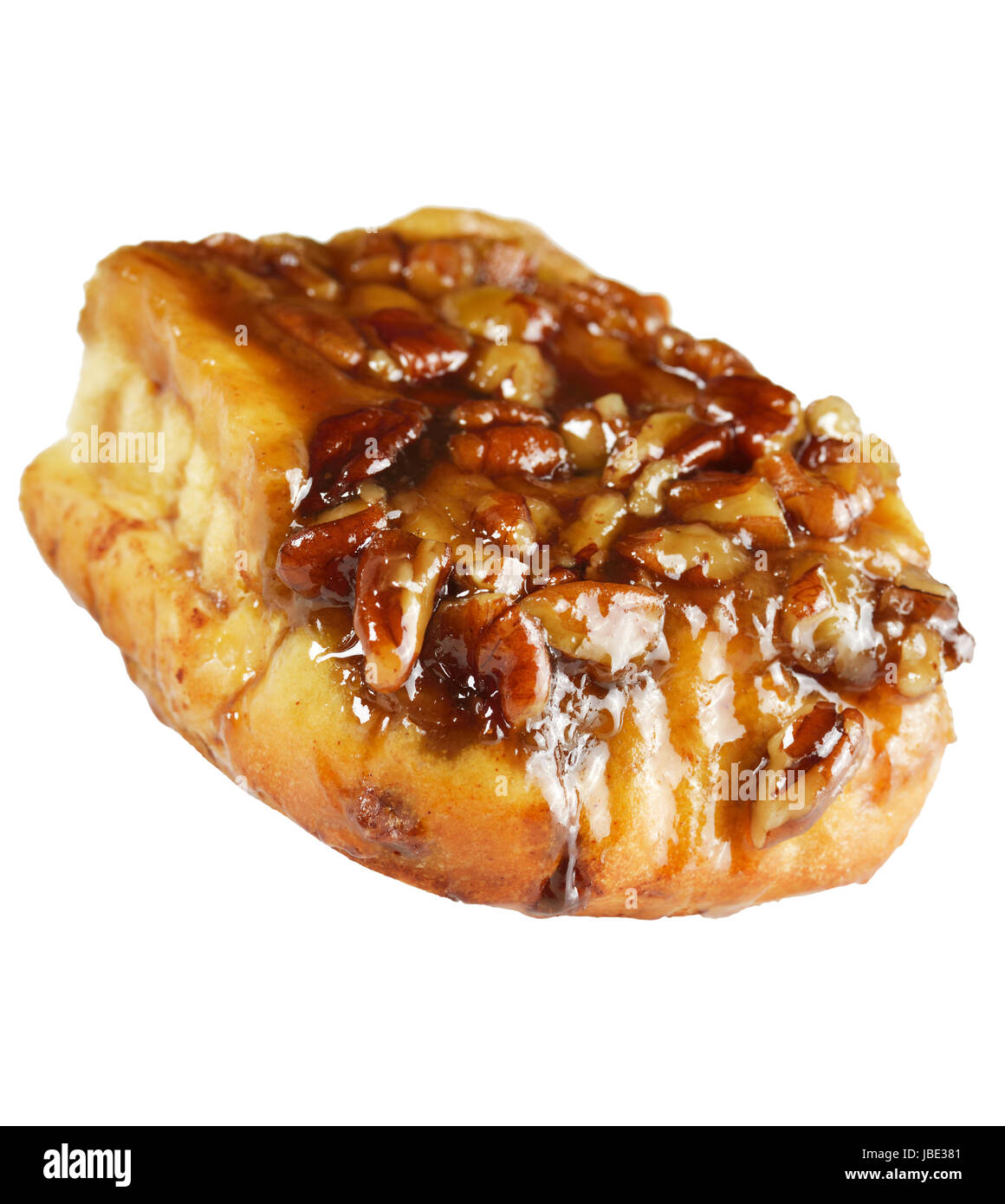 Freshly Baked Pecan Sticky Bun Stock Photo - Alamy
