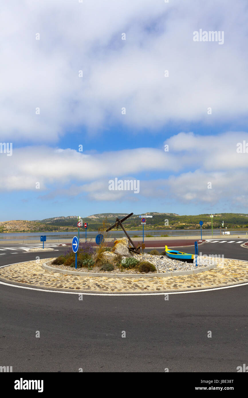 Newly created roundabout with Plants and Maritime Accessories in ...