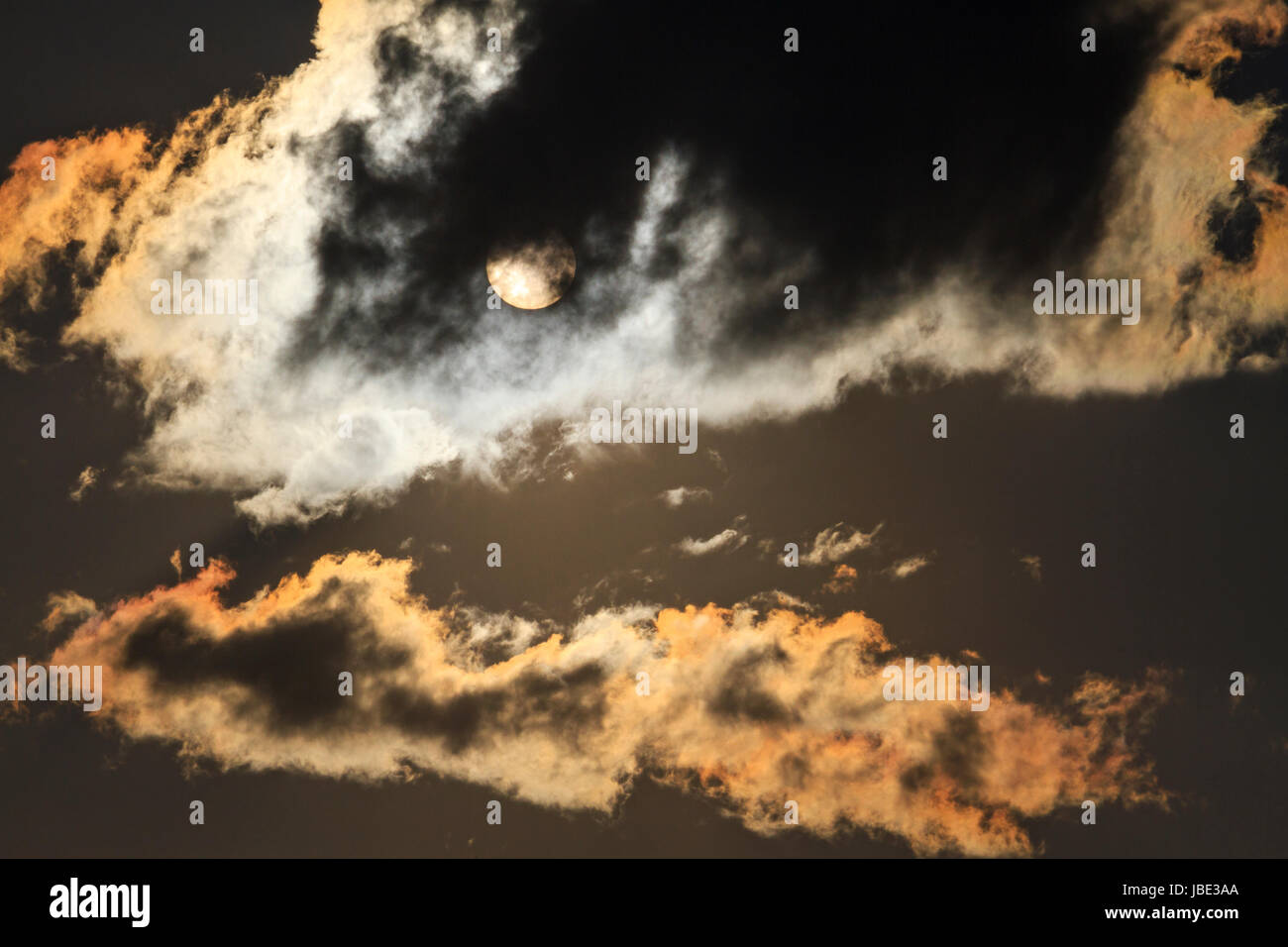 cold cloud covered the sun and the frost has caused,sky and weather ...