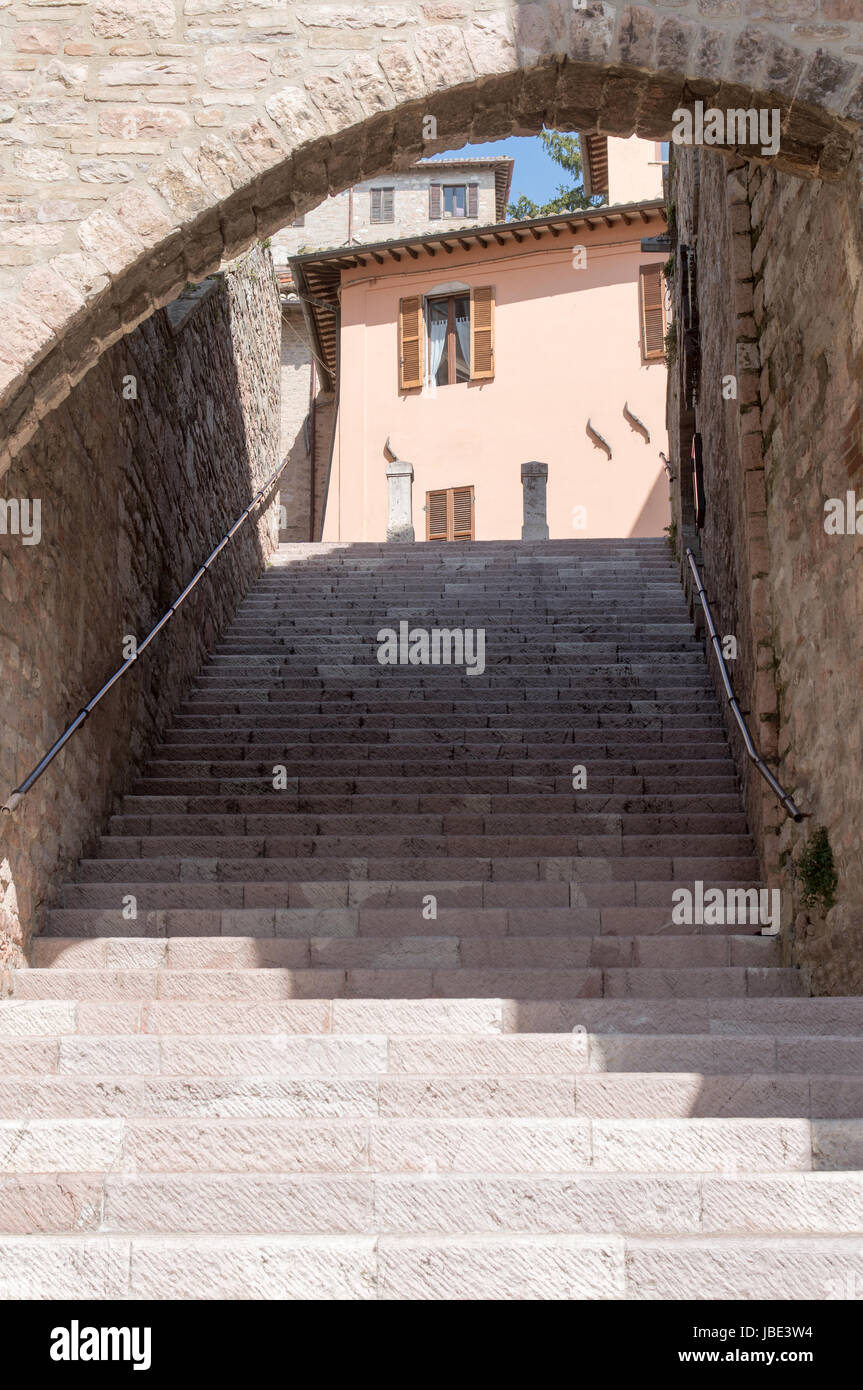 Flight of steps at Italian narrow street Stock Photo - Alamy