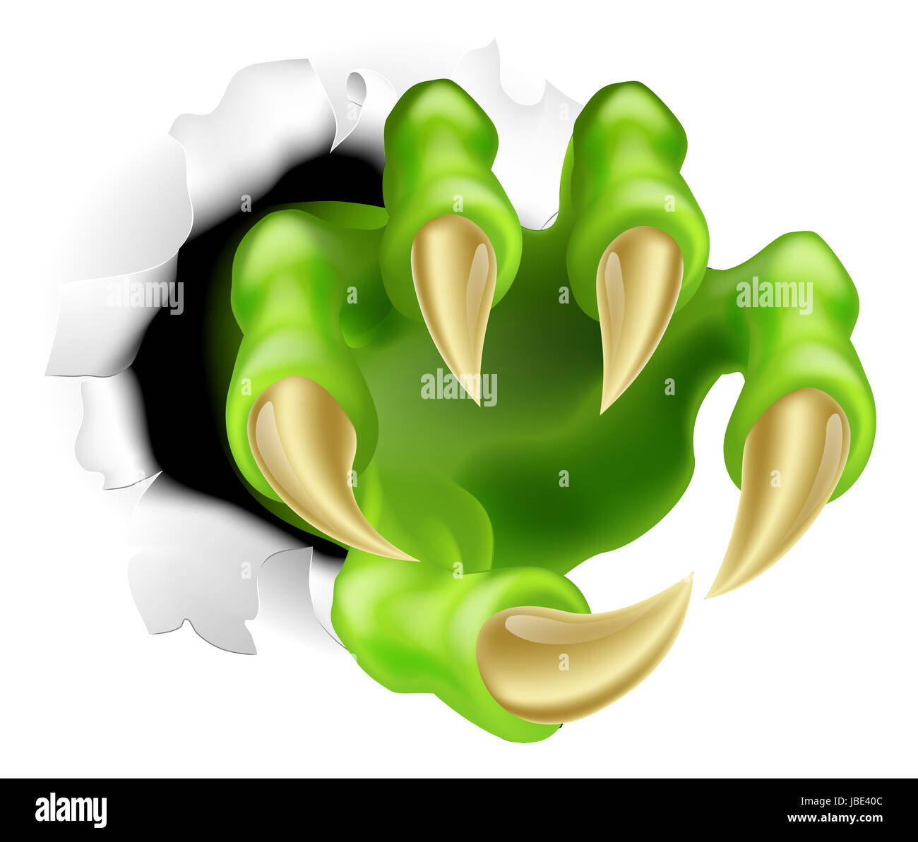 Monster claw breaking through metal hi-res stock photography and images ...