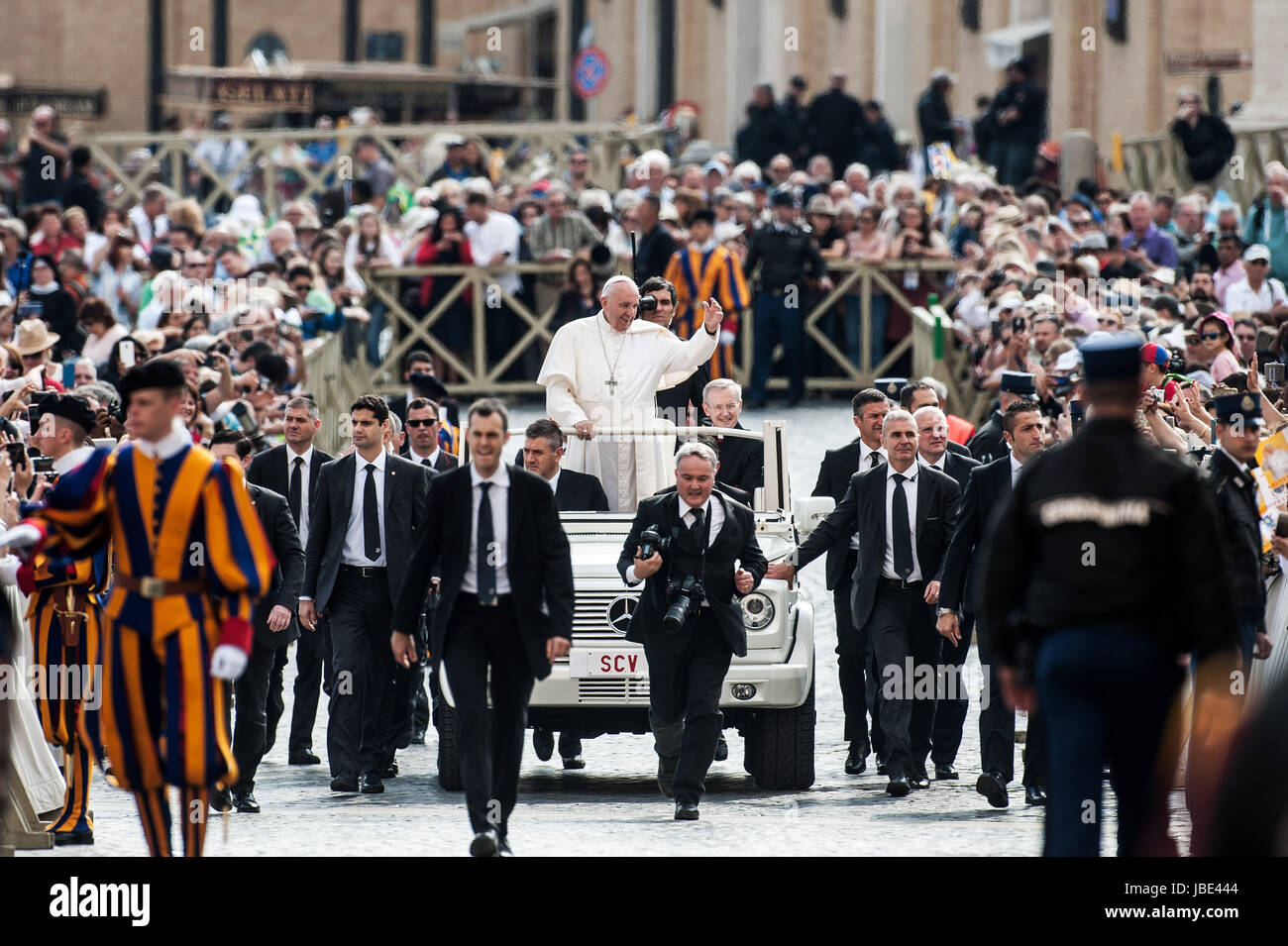 Pope Francis leads his weekly general audience in St. Peter square at ...