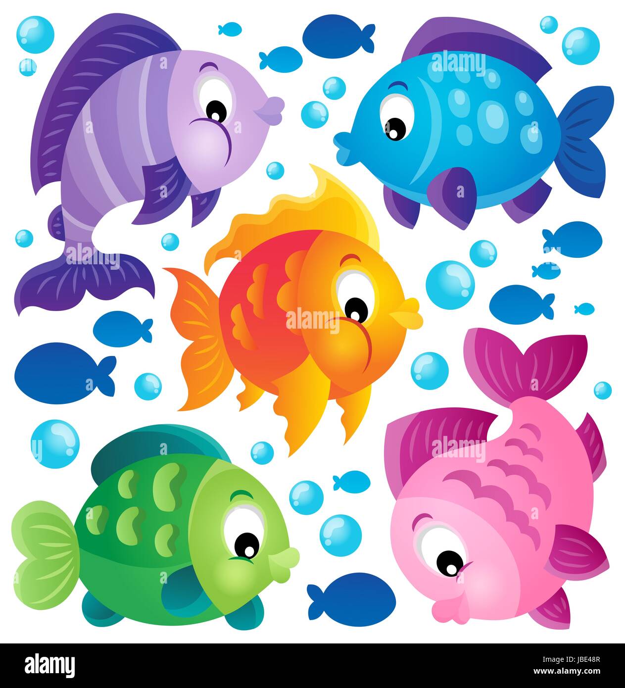 Fish theme collection 2 - picture illustration Stock Photo - Alamy