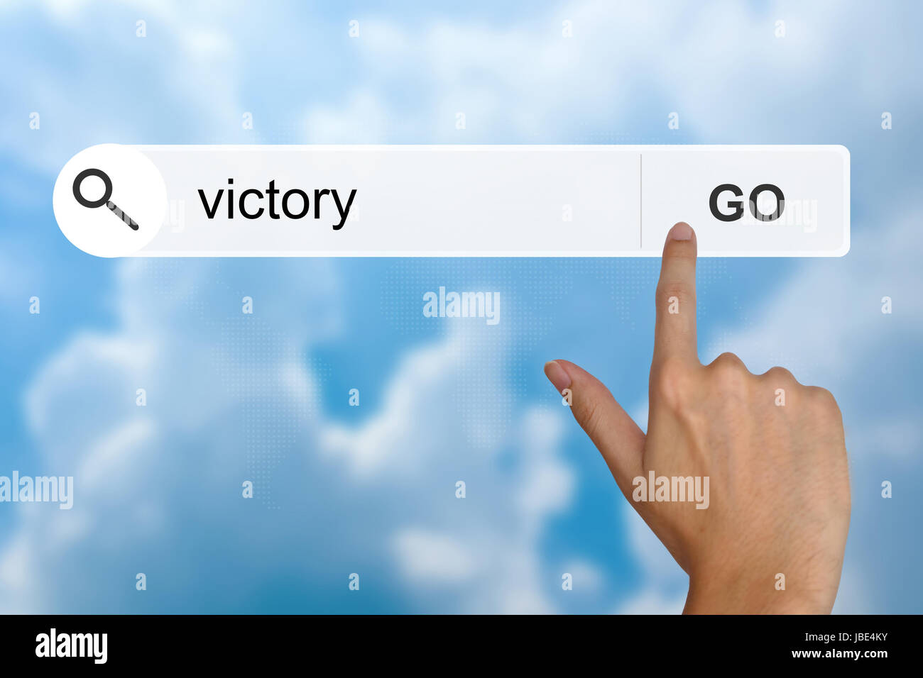victory button on search toolbar Stock Photo - Alamy