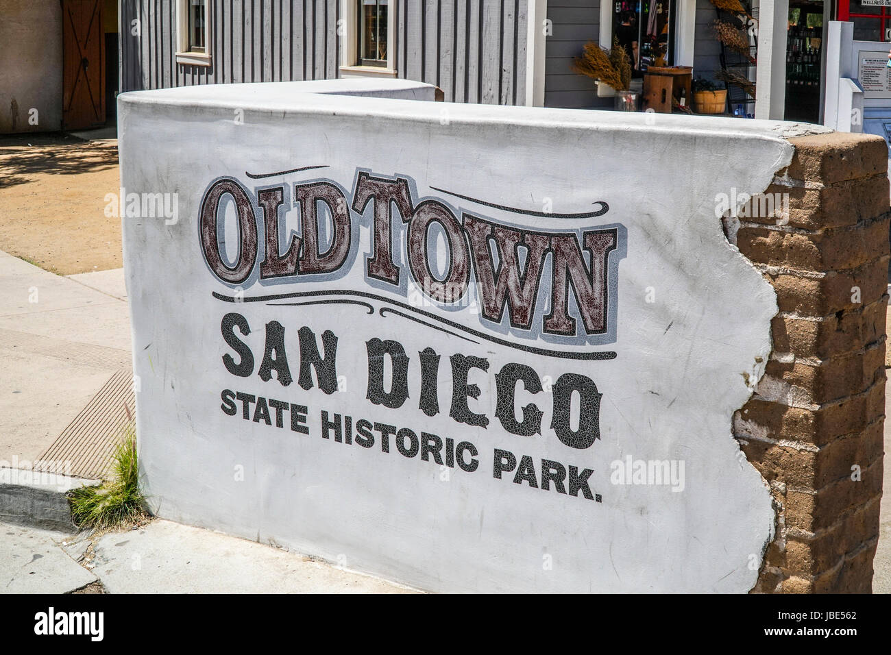 Old Town San Diego Historic State Park San Diego California Stock