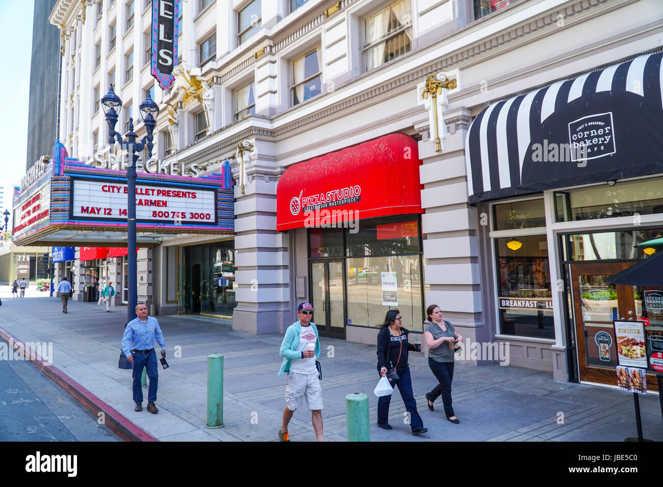Street view at San Diego Gaslamp Quarter - SAN DIEGO - CALIFORNIA Stock ...