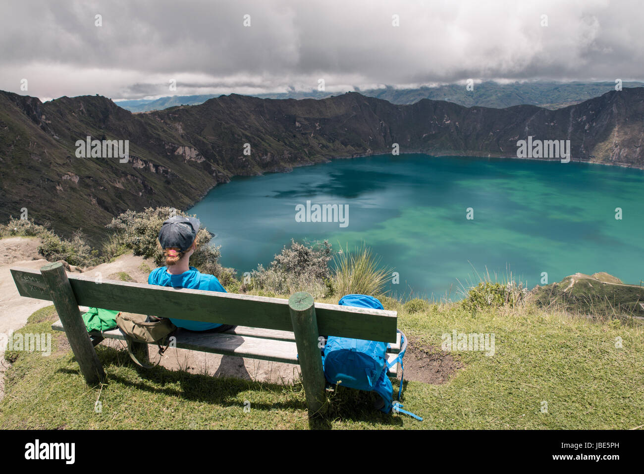 Quilotoa loop hiker hi-res stock photography and images - Alamy
