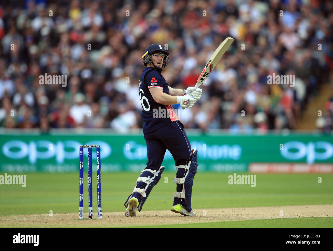 England's Eoin Morgan bats during the ICC Champions Trophy, Group A ...