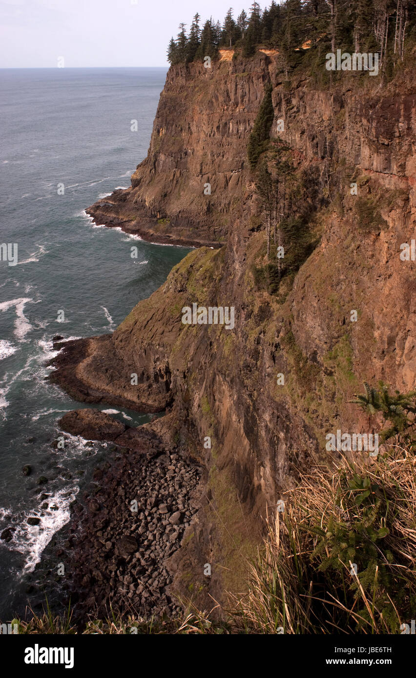 Vertical composition bluff overlook Pacific Ocean Stock Photo - Alamy