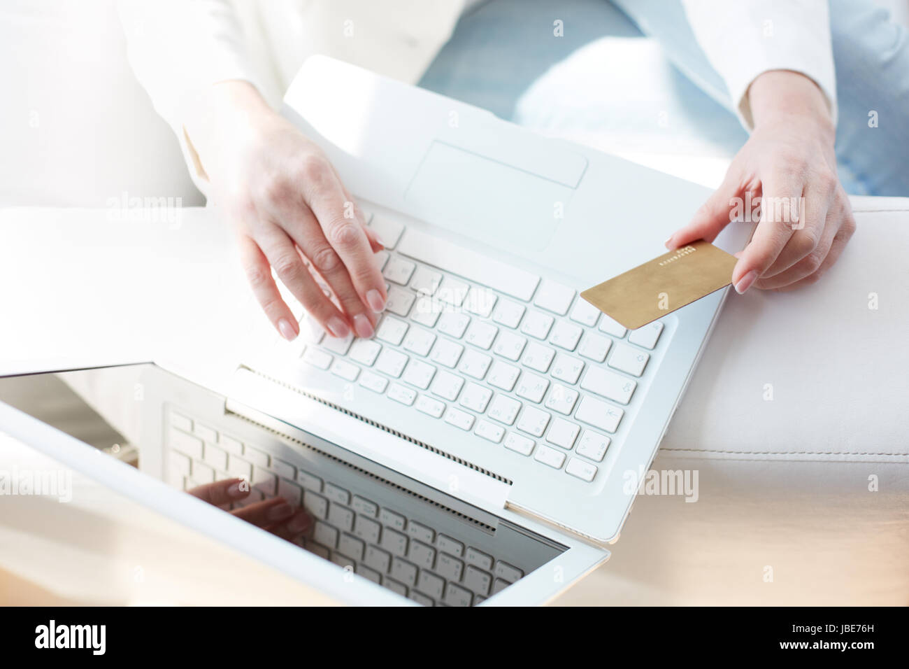 Typing card number Stock Photo - Alamy