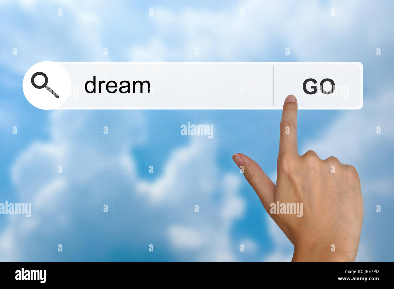 dream button on search toolbar Stock Photo - Alamy
