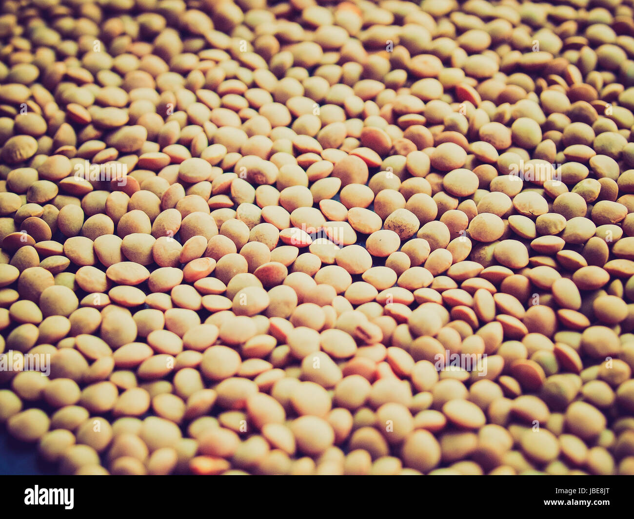 Vintage retro looking Food - Detail of Lentil pulse nut (Lens culinaris ...