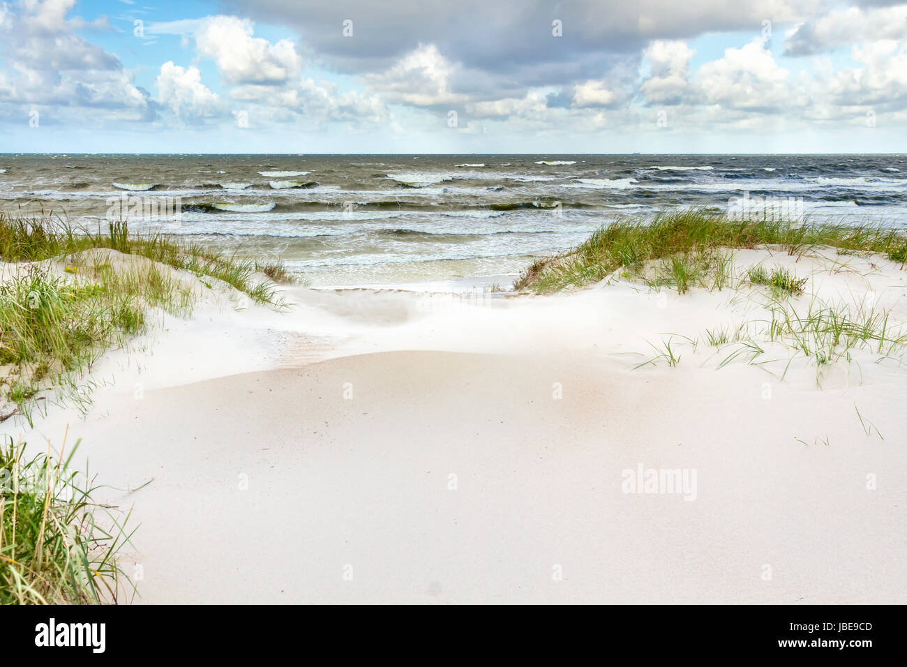 Sand dunes on the Baltic sea coastline in Nida. Lithuania Stock Photo ...