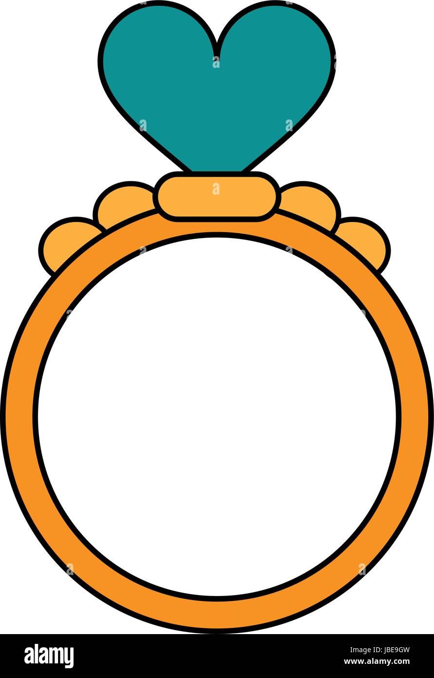 ring heart flat illustration Stock Vector Image & Art - Alamy