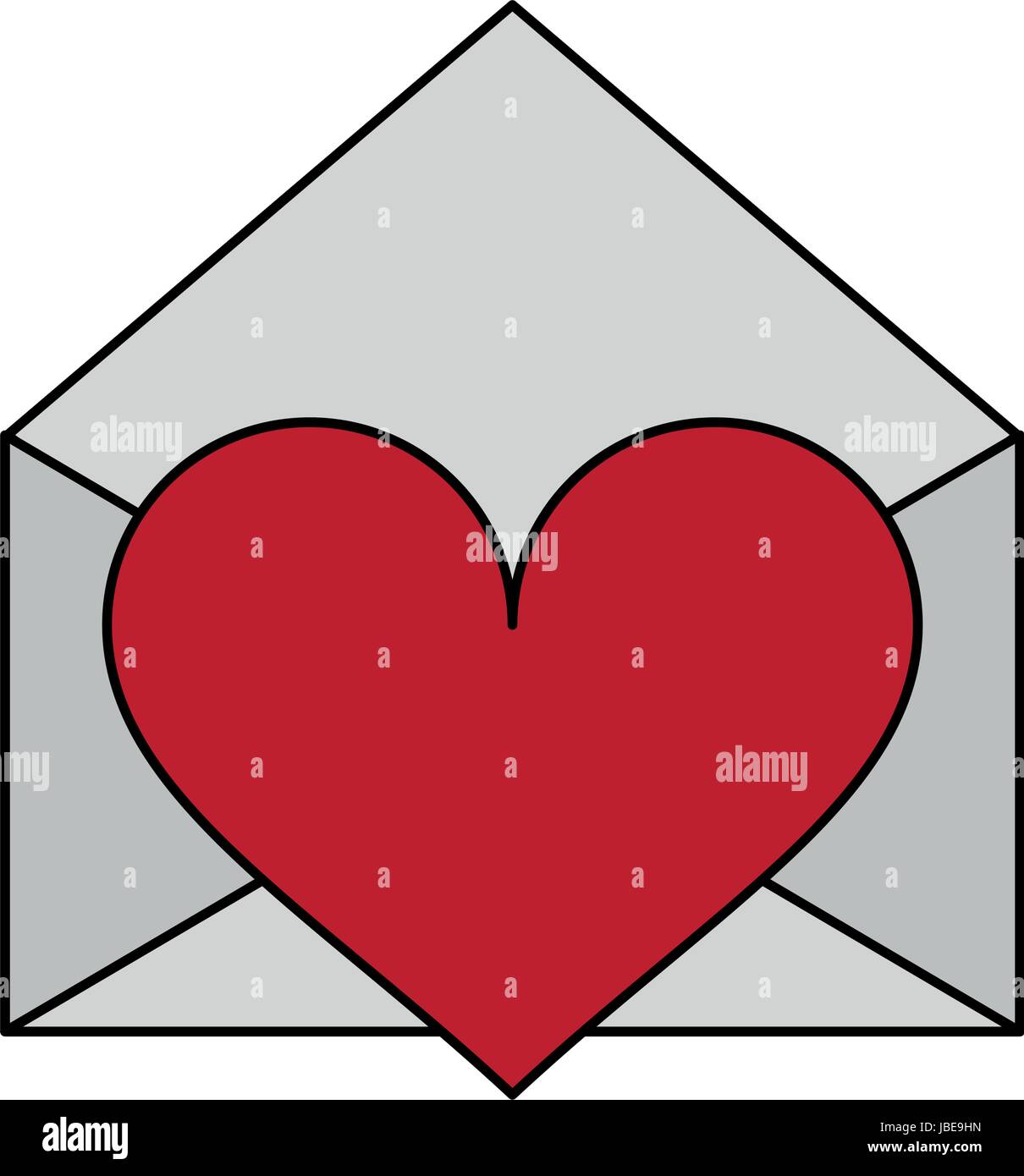 letter heart flat illustration Stock Vector Image & Art - Alamy