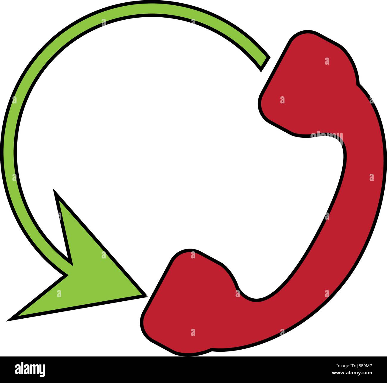 telephone circule flat illustration Stock Vector Image & Art - Alamy