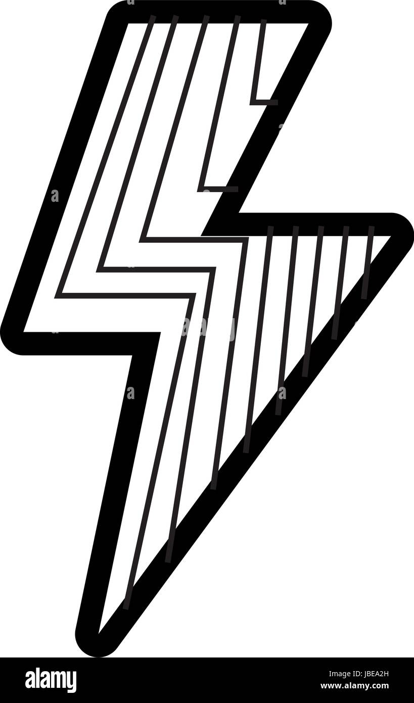 contour energy hazard sign to electrical warning Stock Vector Image ...