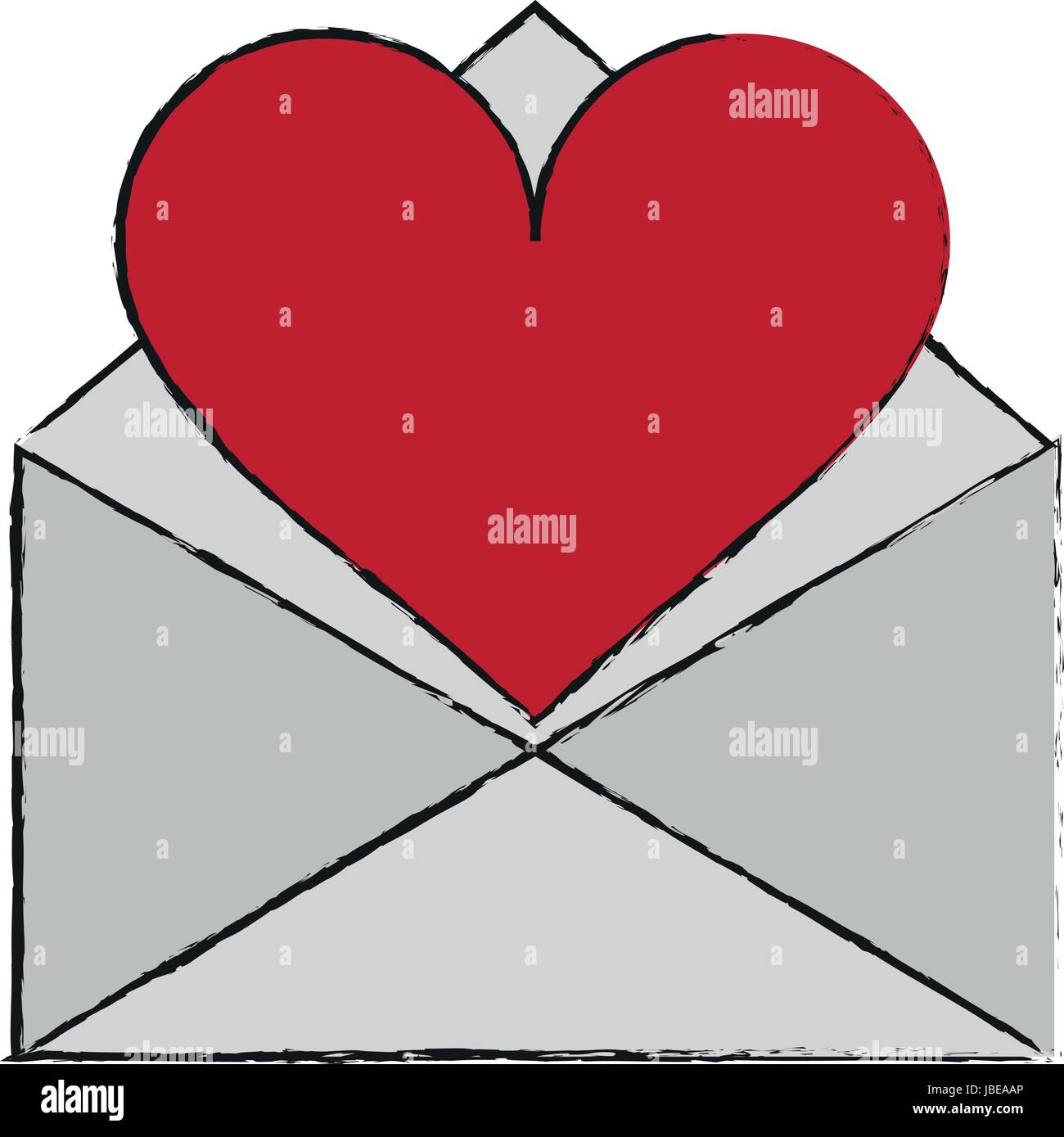 letter heart draw illustration Stock Vector Image & Art - Alamy