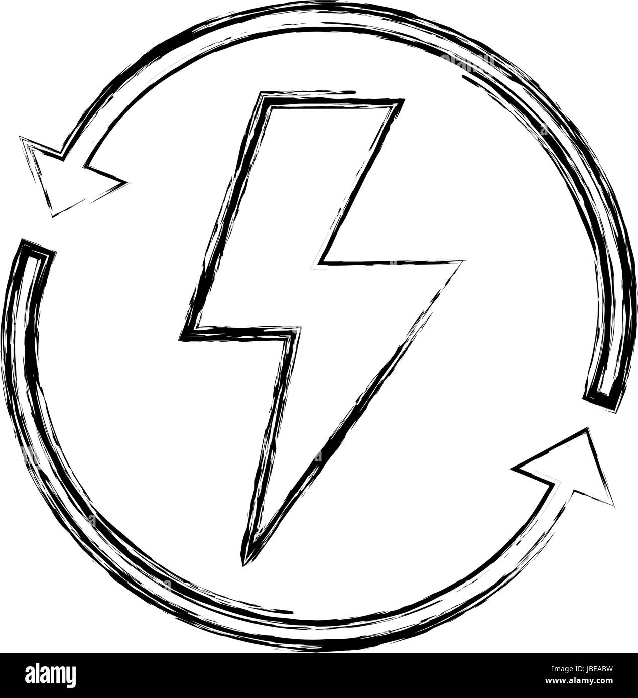 figure energy hazard symbol with arrows around Stock Vector Image & Art ...