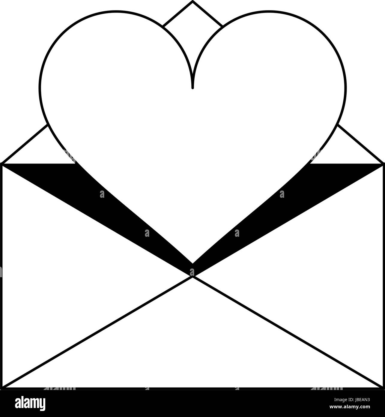 letter heart silhouette illustration Stock Vector Image & Art - Alamy