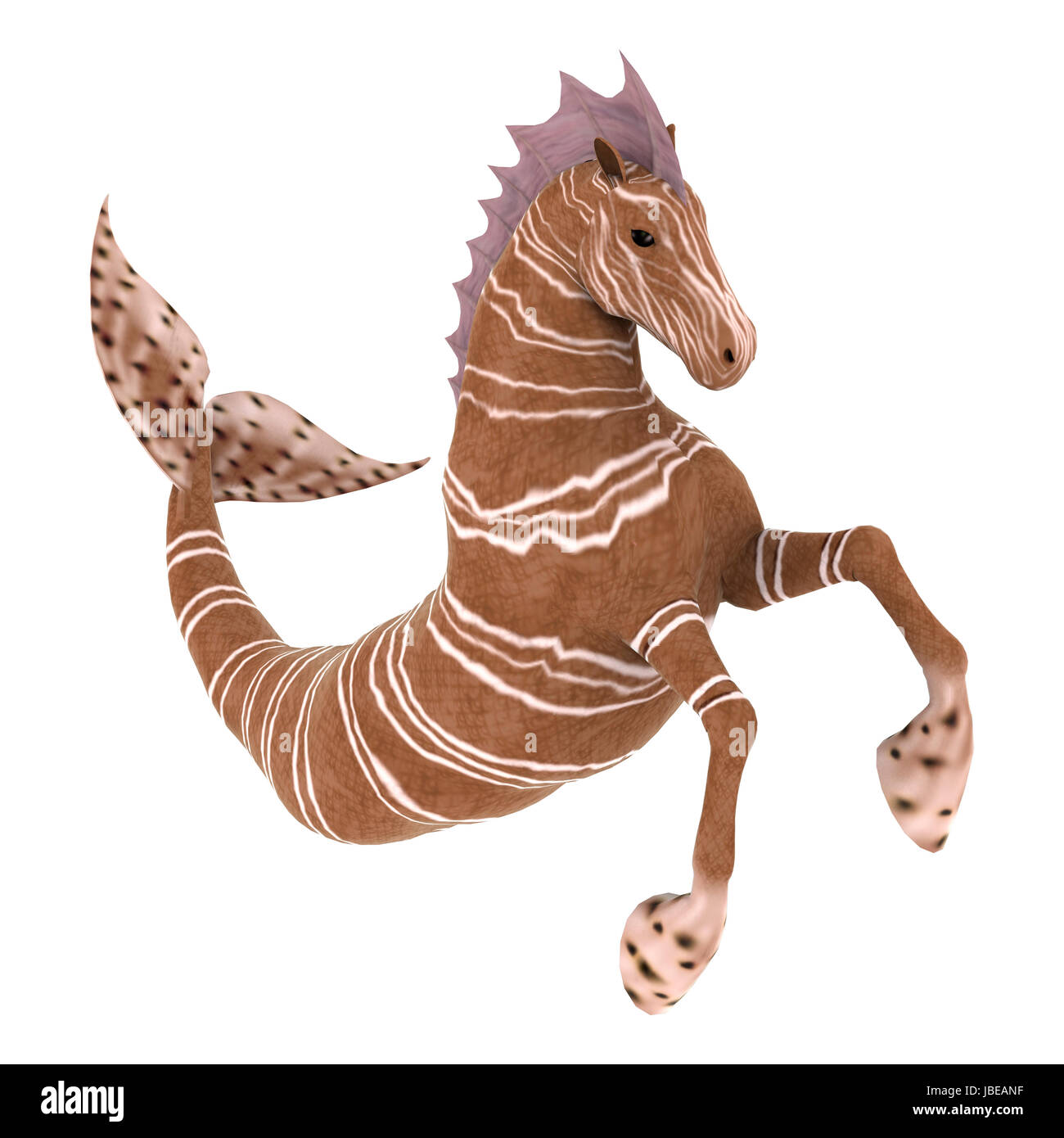 3D digital render of Hippocampus (Mermaid's Horse) isolated on white ...