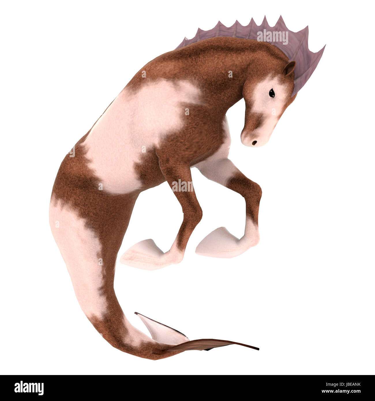 3D digital render of Hippocampus (Mermaid's Horse) isolated on white ...