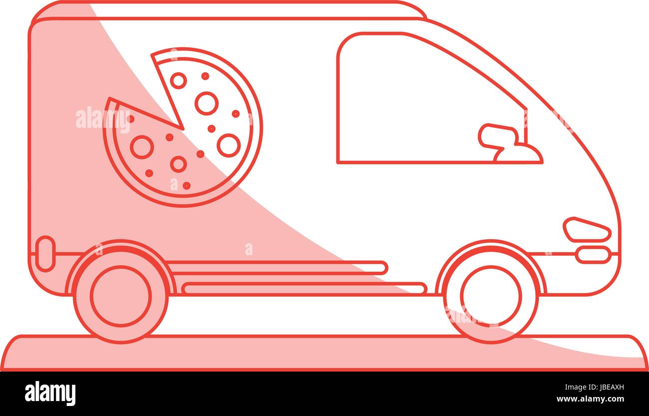 pizza car shadow illustration Stock Vector Image & Art - Alamy