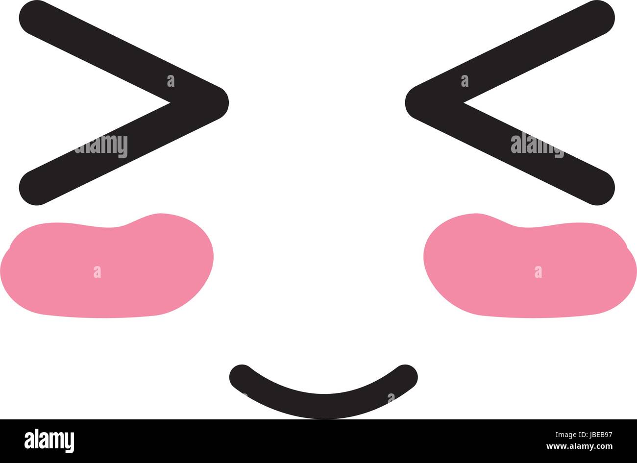 kawaii cute funny face expression Stock Vector Image & Art - Alamy