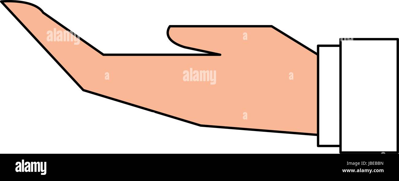 hand flat illustration Stock Vector Image & Art - Alamy