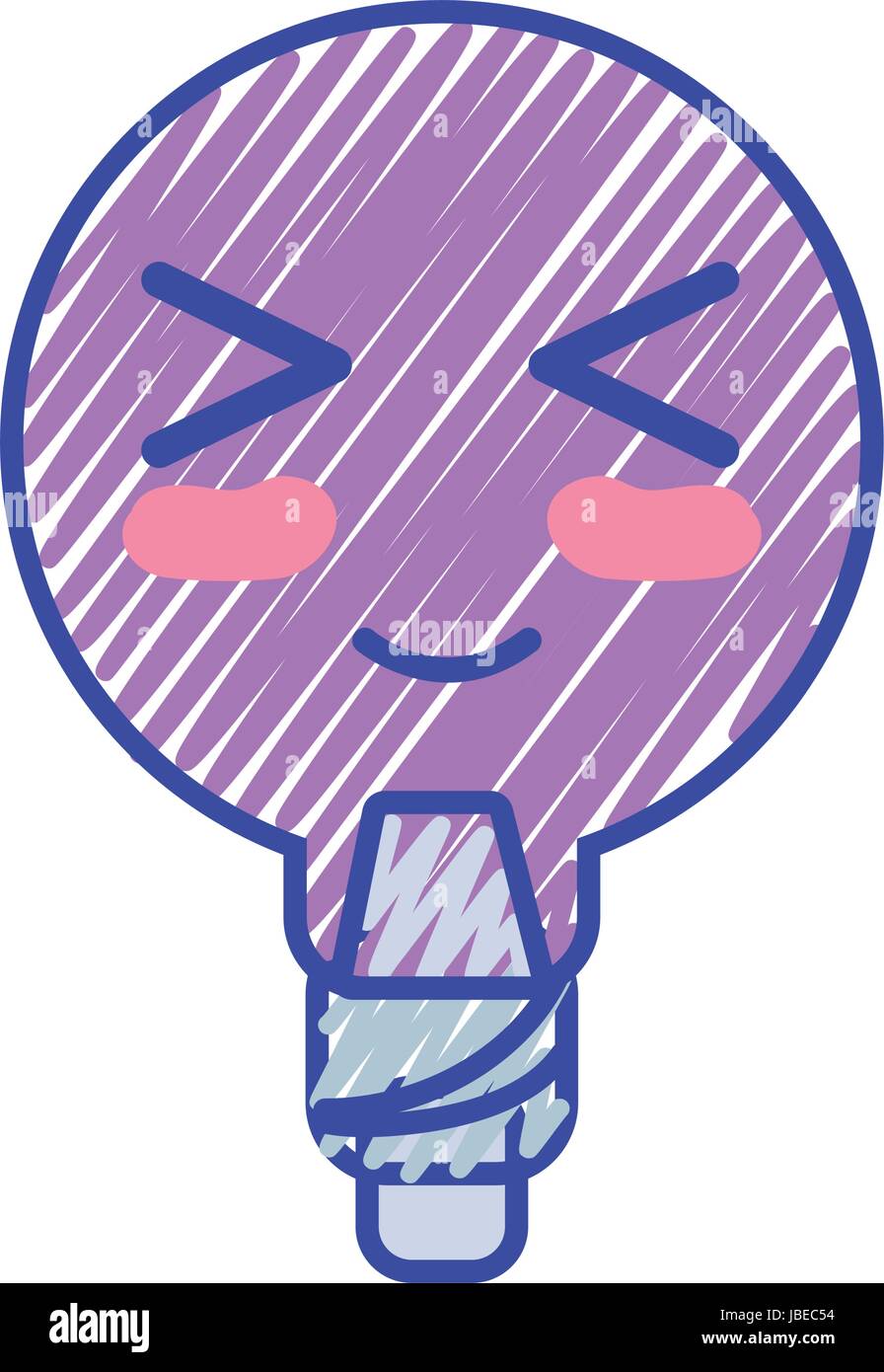 kawaii cute funny bulb energy Stock Vector Image & Art - Alamy