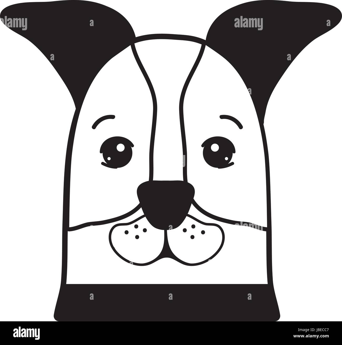 contour nice dog a domestic mammal animal Stock Vector Image & Art - Alamy