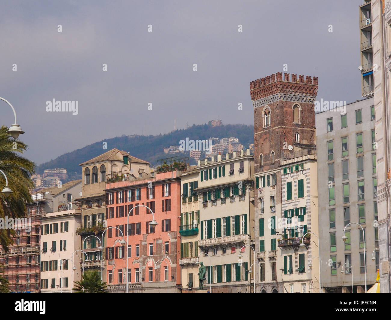 View of Genoa old town in Italy Stock Photo - Alamy