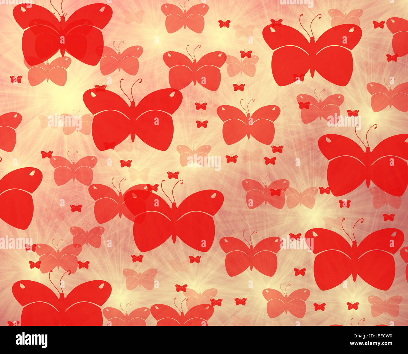 design, pattern of many small single-color butterflies Stock Photo - Alamy