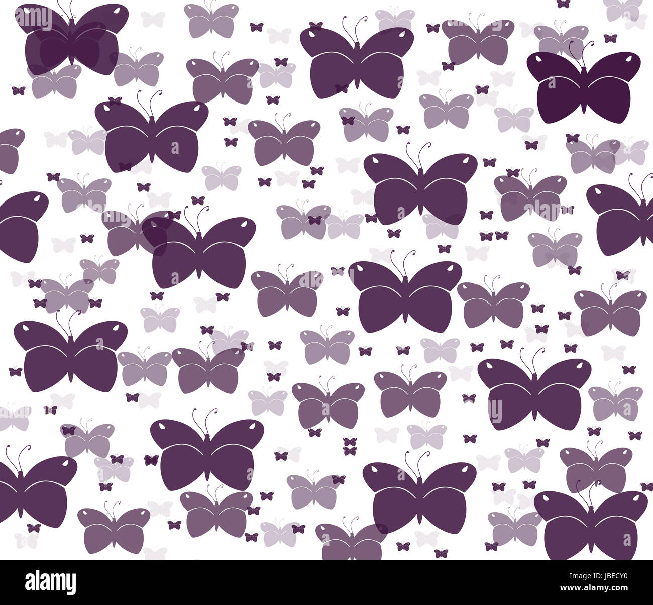 design, pattern of many small single-color butterflies Stock Photo - Alamy