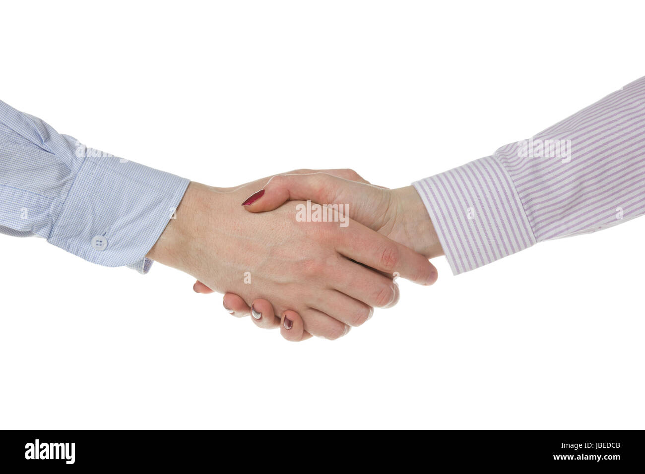 Man and woman handshake, isolated on white background Stock Photo - Alamy
